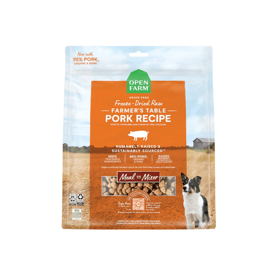Open Farm Freeze-Dried Raw Dog Food or Mixer - Farmer’s Table Pork ...